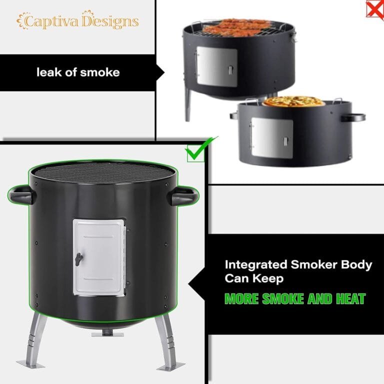 Captiva Designs 18-inch Vertical Charcoal Smoker Grill Review - Perfect ...